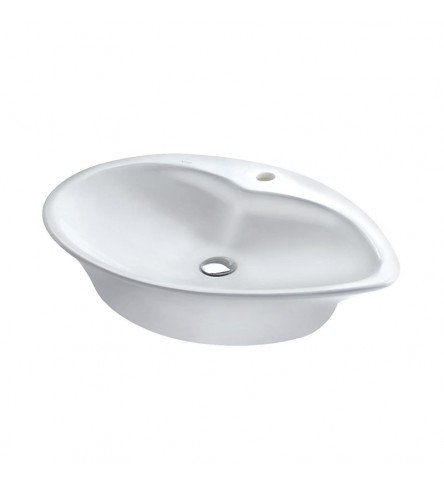 Artize Tiaara 715Mm White Ceramic Square Countertop Basin Bathroom Sink ...