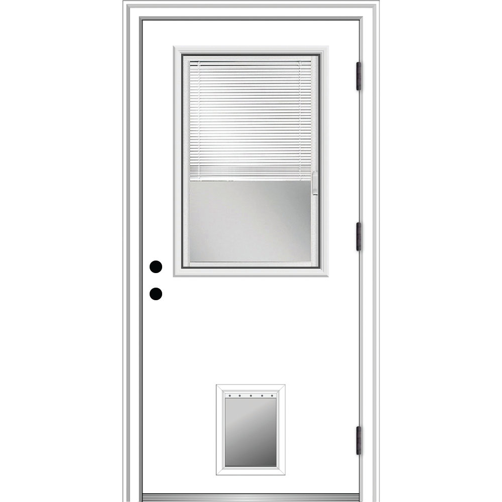 Verona Home Design Primed Steel Prehung Front Entry Door | Wayfair