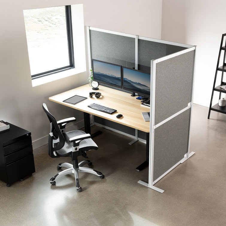 VIvo Aluminum 3 Panel Office Cubicle Divider - Wayfair Canada