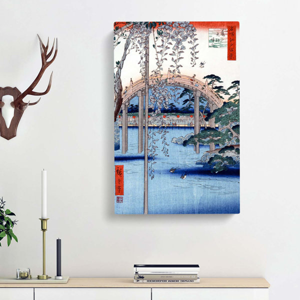 East Urban Home Kameido Tenjin Shrine Grounds by Utagawa Hiroshige ...