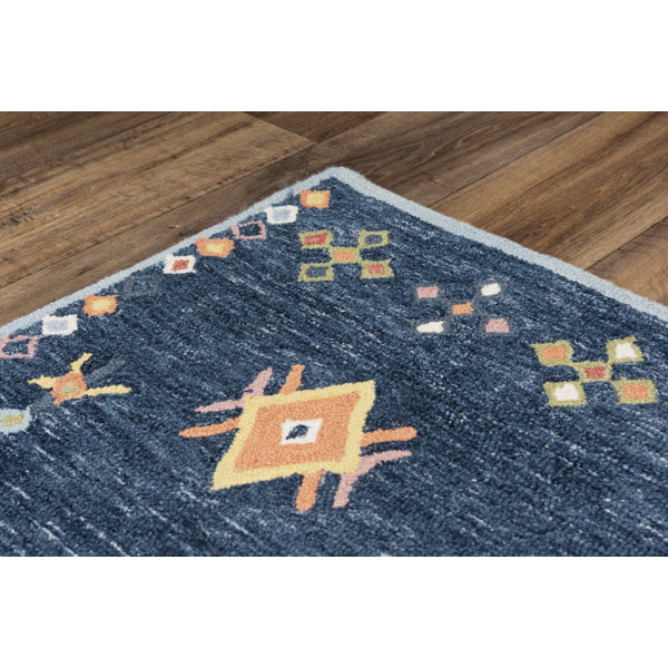 Dakota Fields Handmade Wool Blue Rug & Reviews | Wayfair
