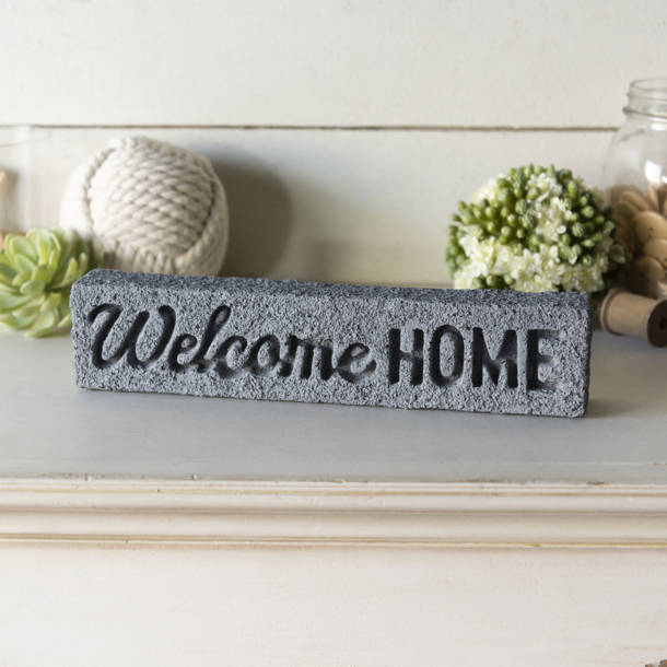 Gracie Oaks Welcome Home On Wood Textual Art & Reviews | Wayfair