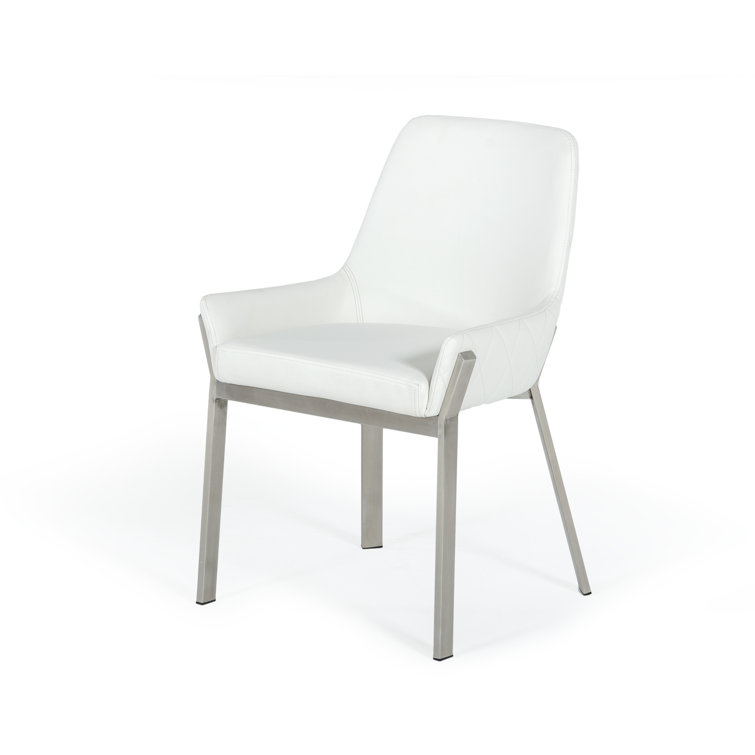 Mercury Row® Amann Upholstered Arm Chair in White | Wayfair