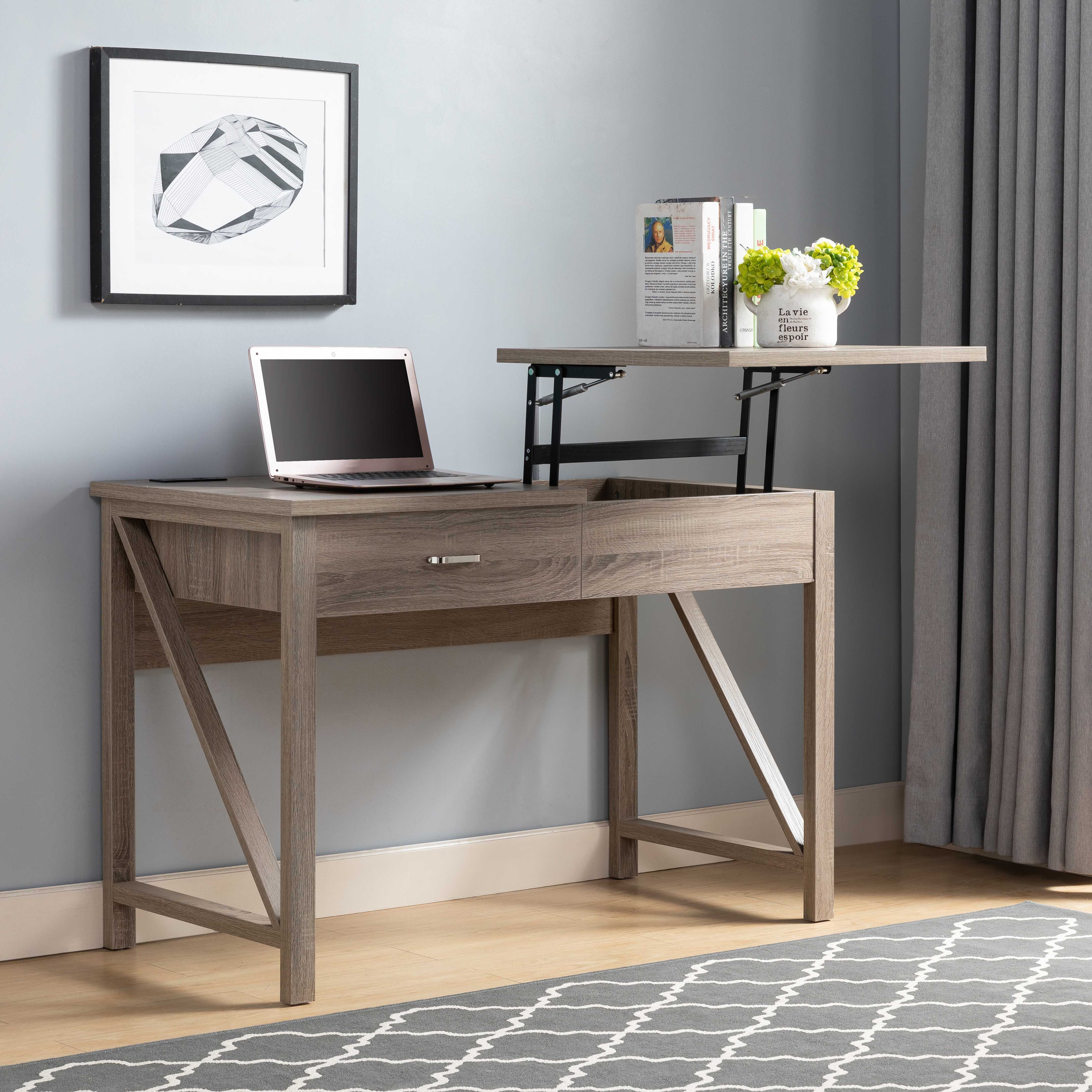 Gracie Oaks Nutica Desk with Built in Outlets | Wayfair