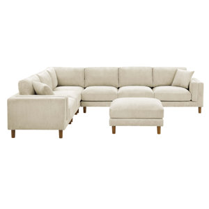 Latitude Run® Morgandy 7 - Piece Upholstered Sectional | Wayfair
