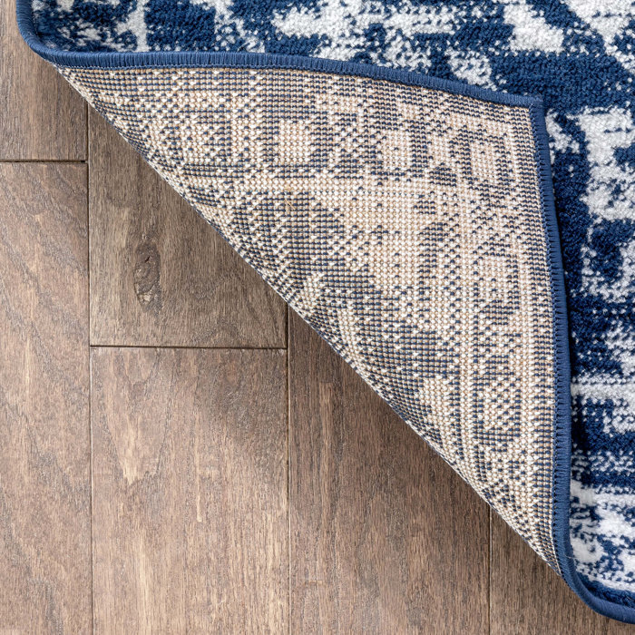 Well Woven Dazzle Power Loom Dark Blue/White Rug & Reviews | Wayfair.co.uk