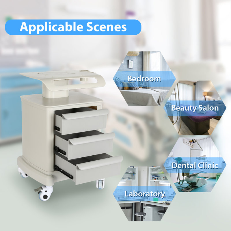 Domccy® Mobile Ultrasound Cart, Medical Trolley Carts 110 lbs ...