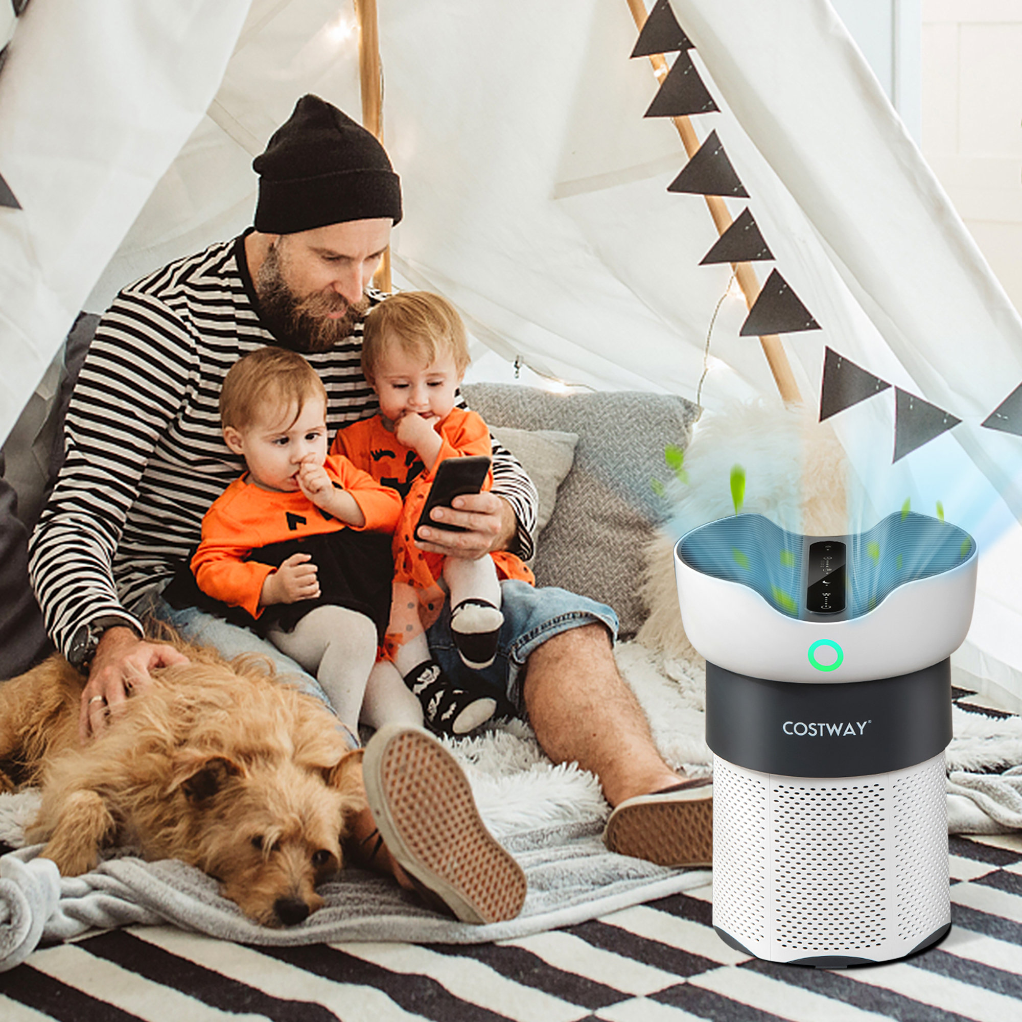 Costway Air Purifier for Home Office with HEPA Filter | Wayfair