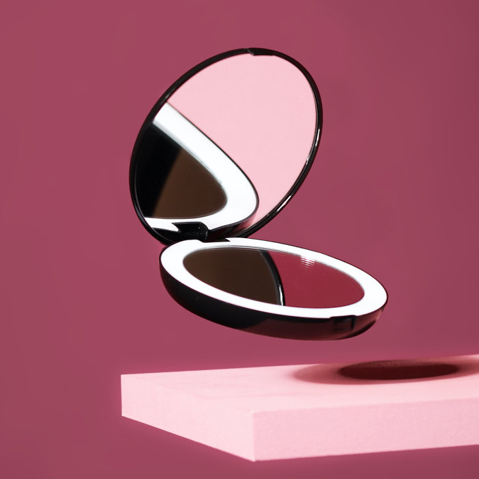 Fancii Modern Lighted Magnifying Compact Mirror & Reviews | Wayfair