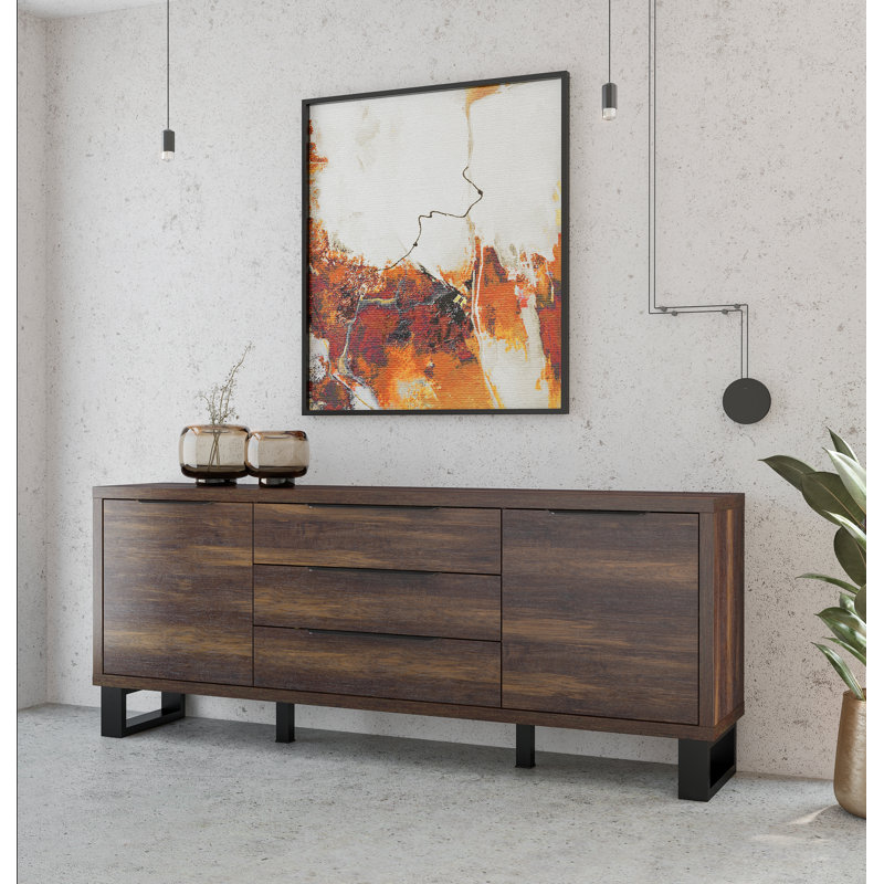 Union Rustic Erik 201Cm Wide 3 Drawer Sideboard | Wayfair.co.uk