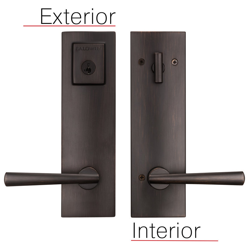 Baldwin Prestige Complete Entry Lever Set with Single Cylinder Deadbolt ...
