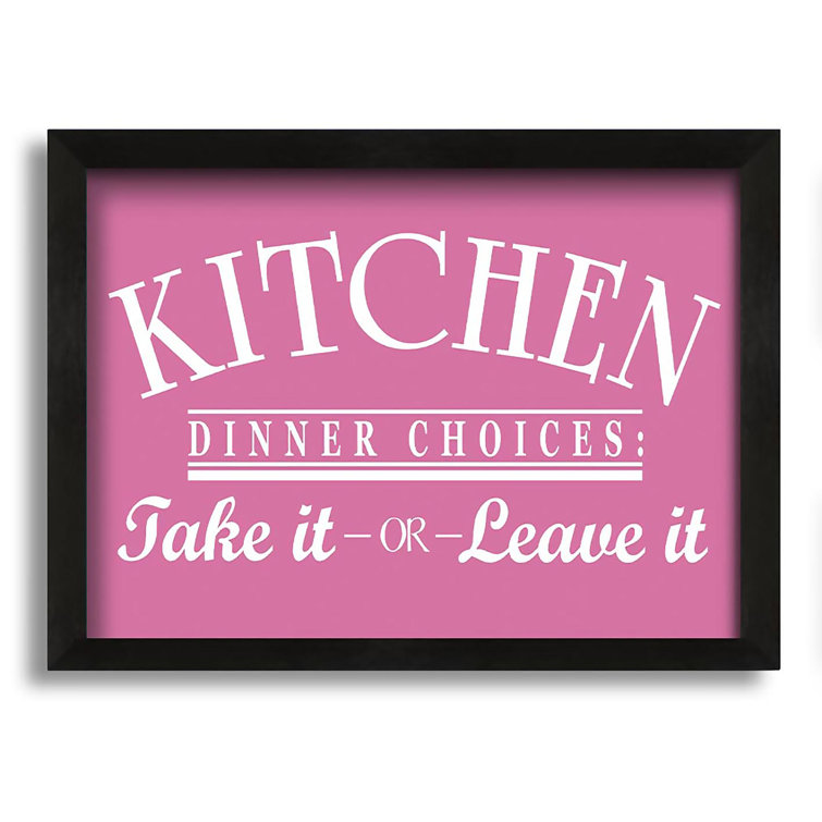 Maturi Dinner Choices - Picture Frame Typography on Canvas | Wayfair.co.uk