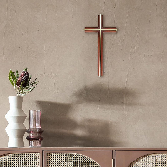 Trinx Wall Cross, Catholic Wooden Wall Décor | Wayfair