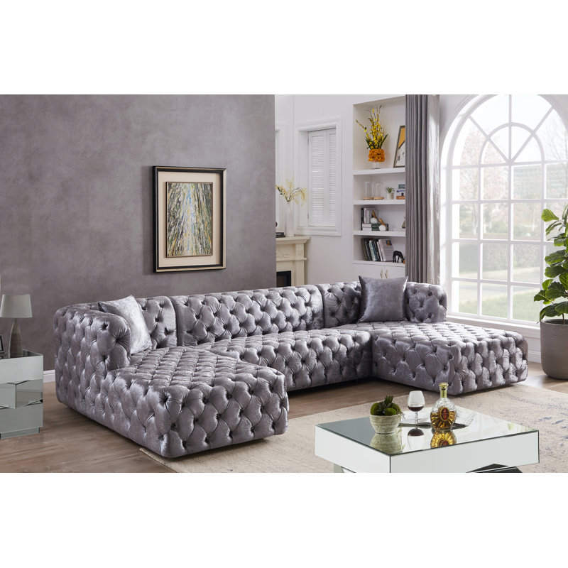 House of Hampton® Dymone Upholstered Sectional | Wayfair