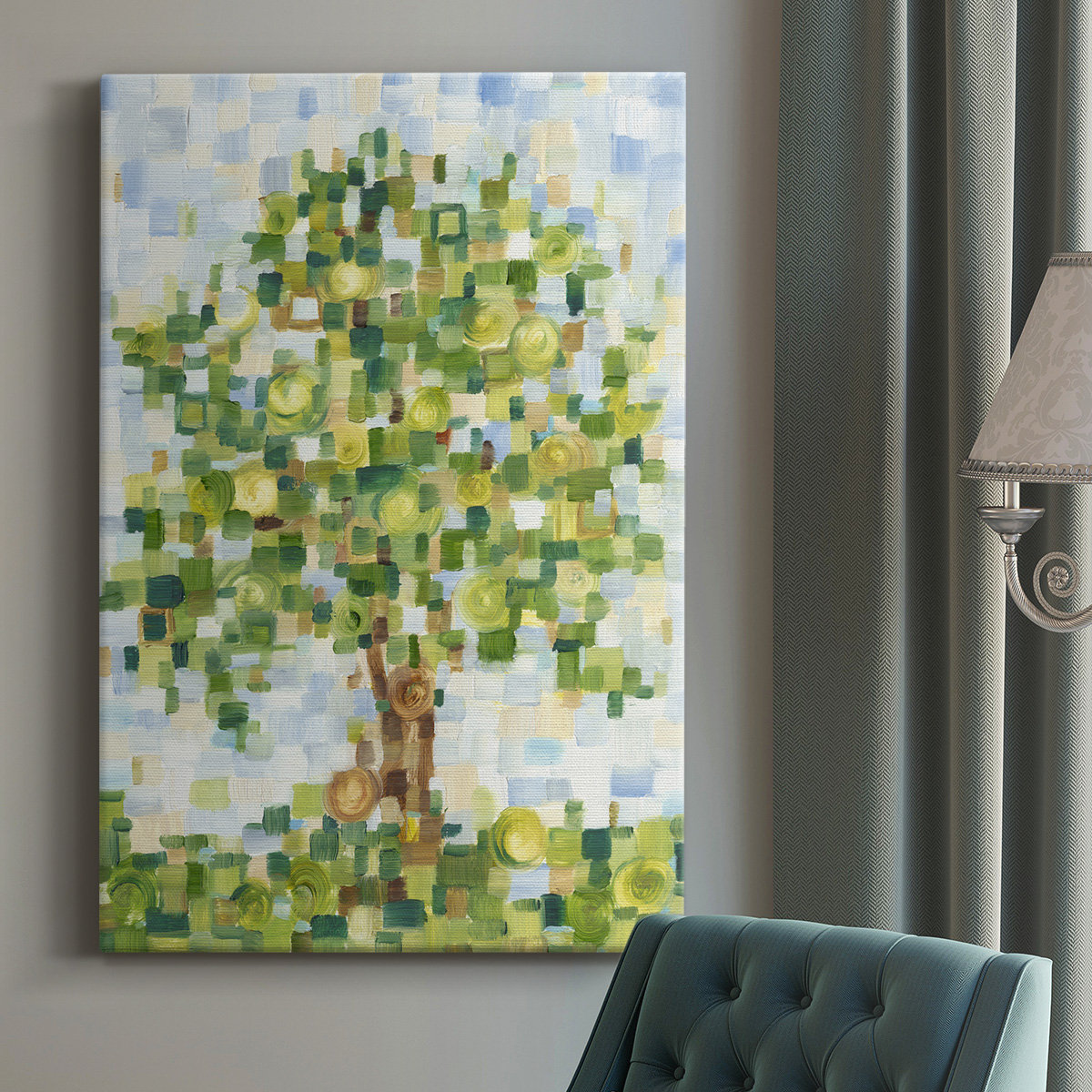 Ivy Bronx Quilted Tree I - Wrapped Canvas Painting | Wayfair