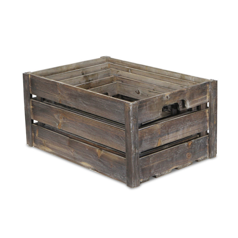 Gracie Oaks Nested 5 Piece Wood Crate Set & Reviews | Wayfair