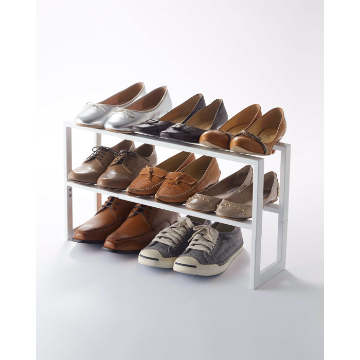 Yamazaki Home 2 Shelves Adjustable Shoe Rack, Large, Double, Steel ...
