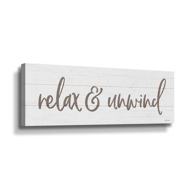 Trinx Relax in Cursive Wall Décor | Wayfair