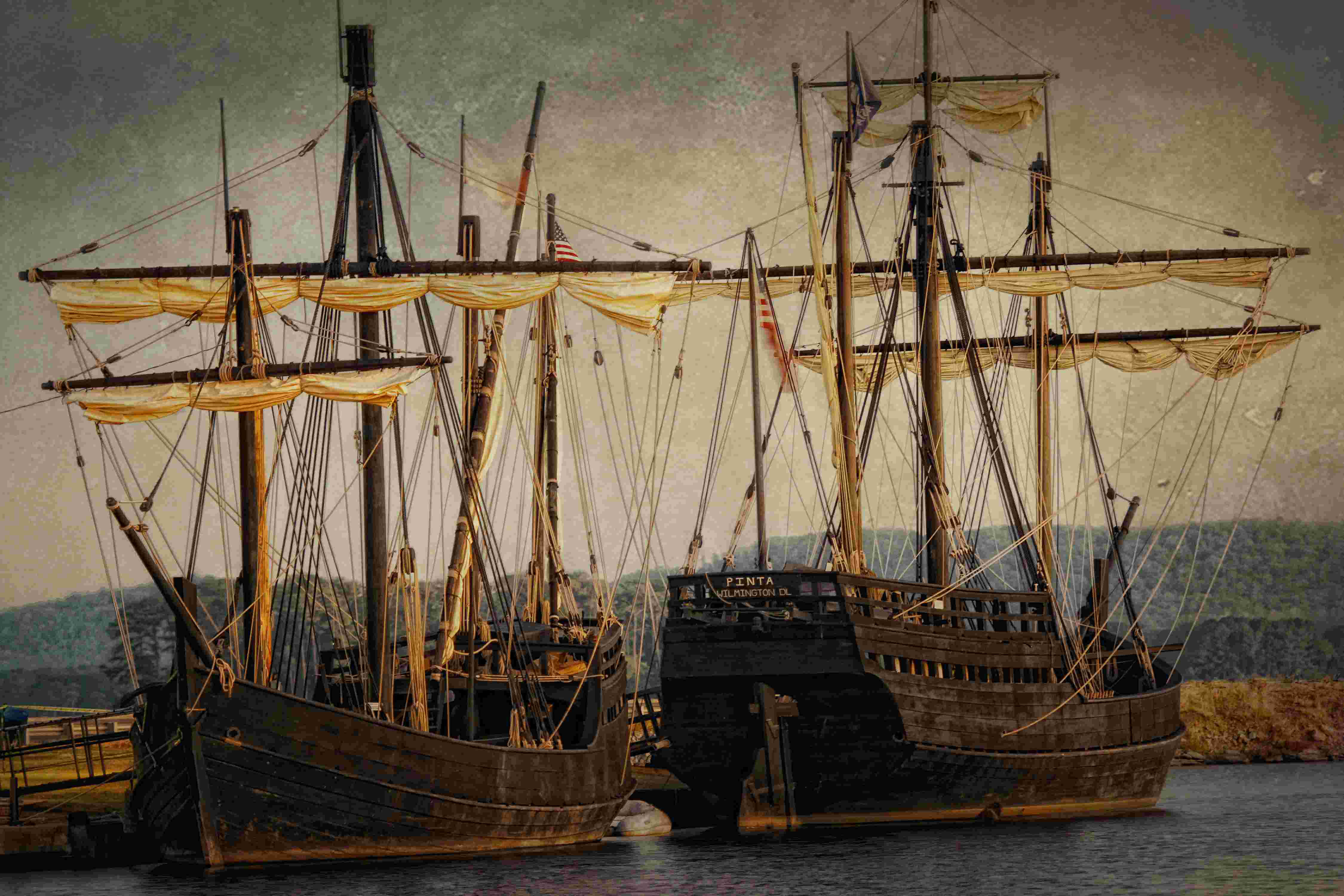 Longshore Tides Tall Ships by Danny Head - Wrapped Canvas Photograph ...