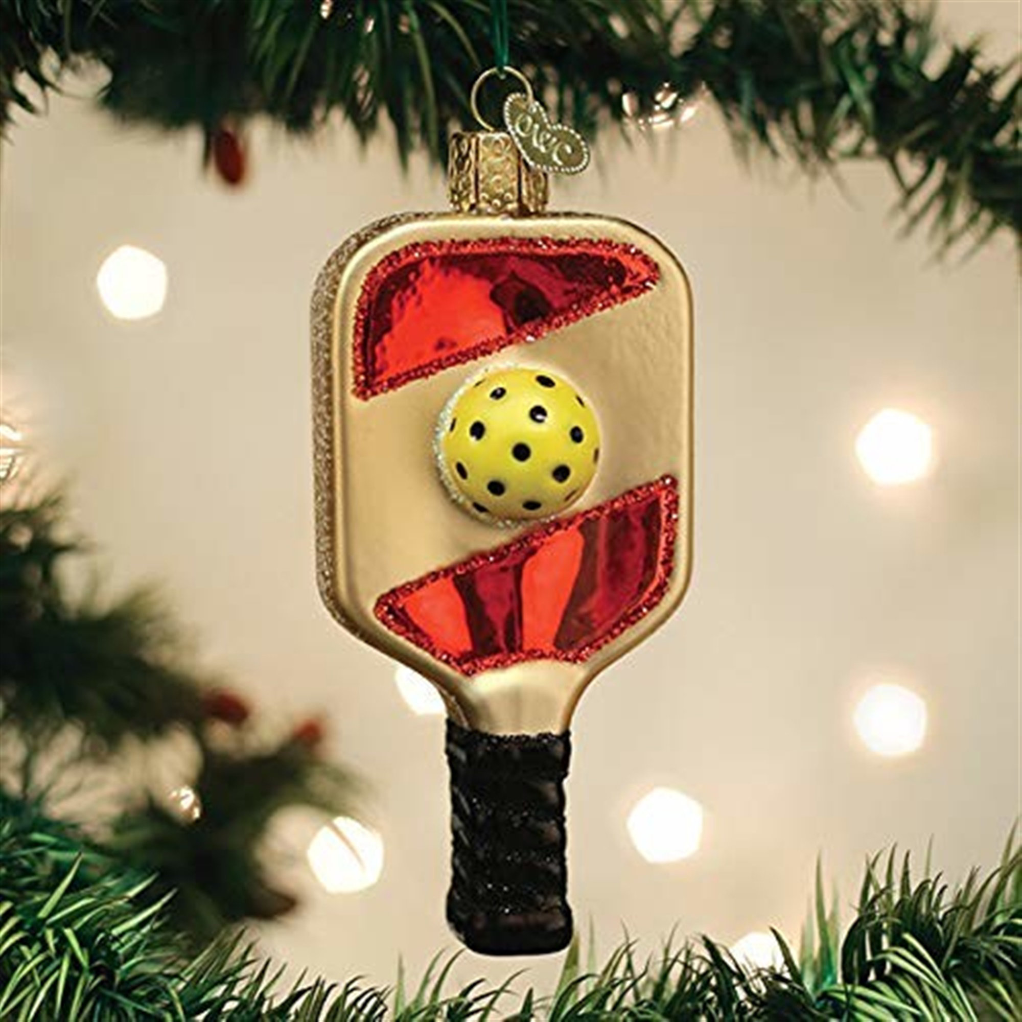 Old World Christmas Pickleball Paddle Hanging Figurine Ornament | Wayfair