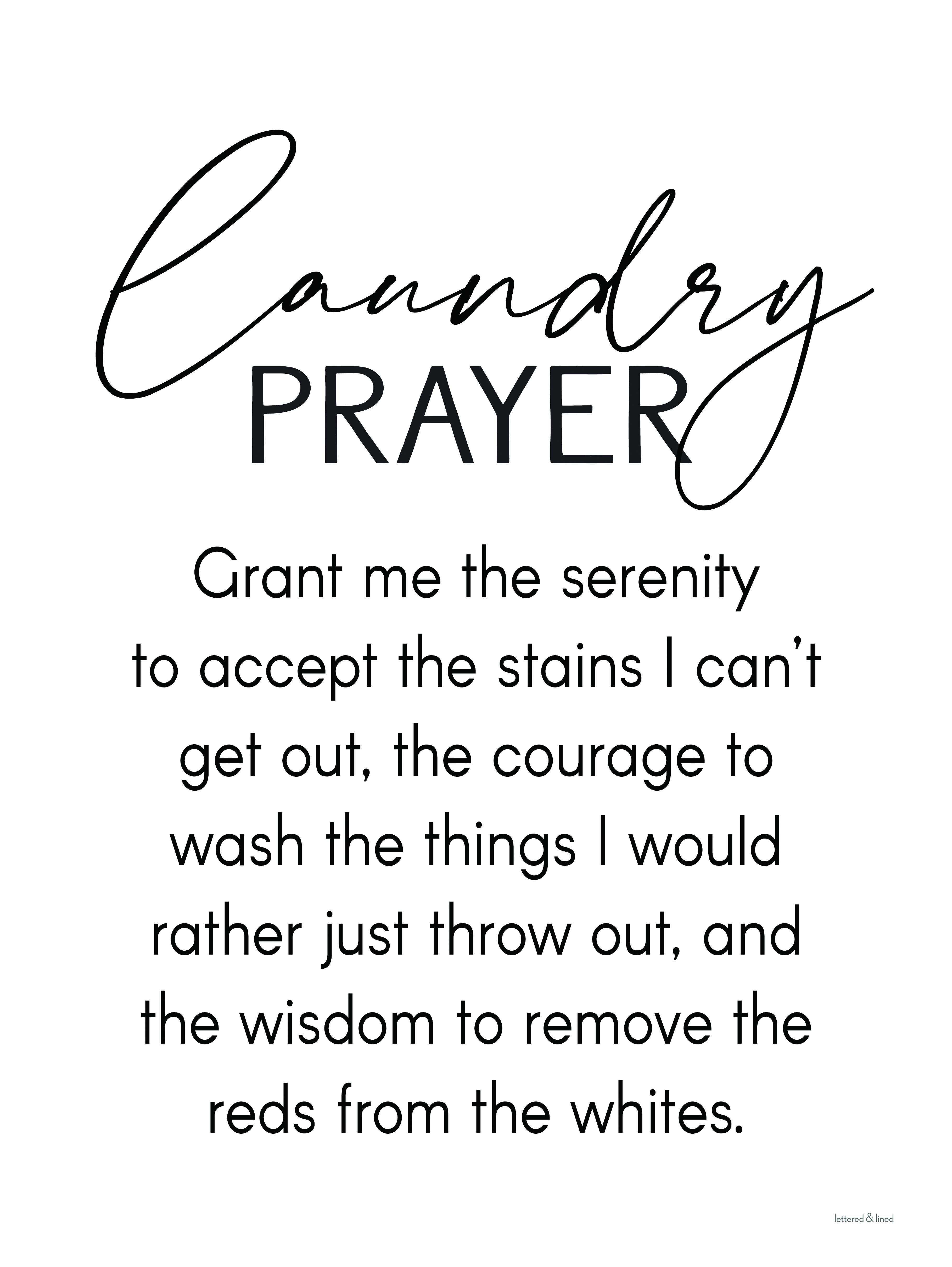 Trinx Laundry Prayer On Canvas by Print | Wayfair