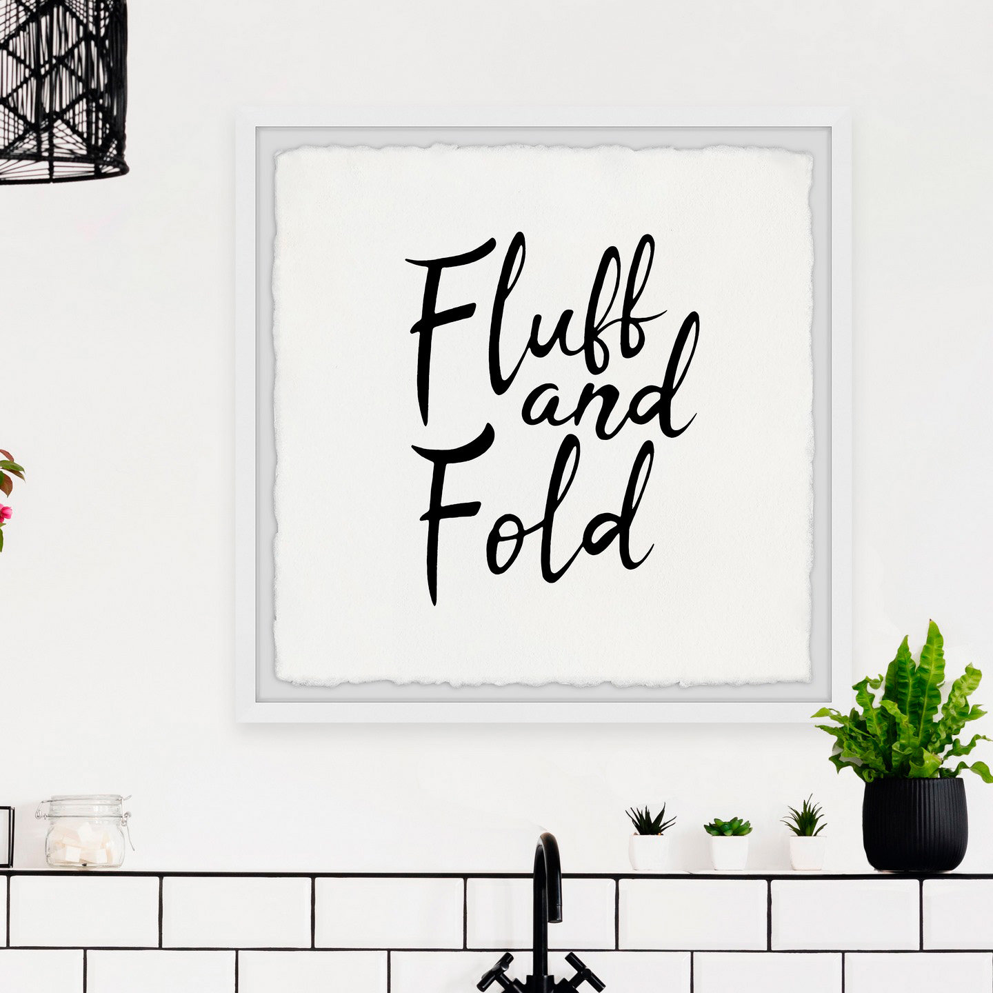 Gracie Oaks Fluff And Fold Laundry Fun - Picture Frame Textual Art ...