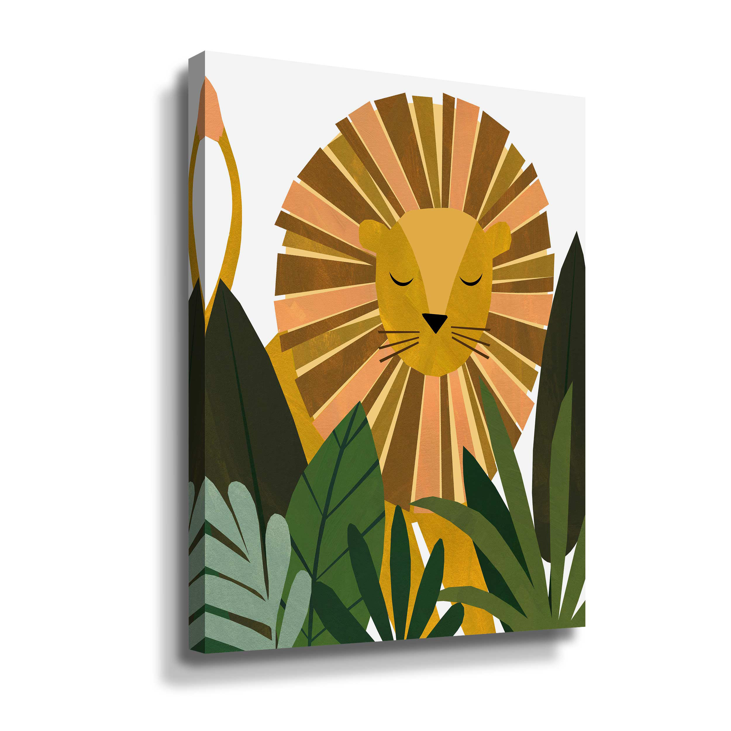 Bungalow Rose Liam The Lion Liam The Lion - Graphic Art on Canvas | Wayfair