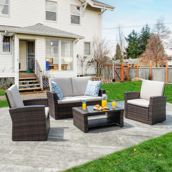 Outdoor-wicker-patio-sets | Wayfair
