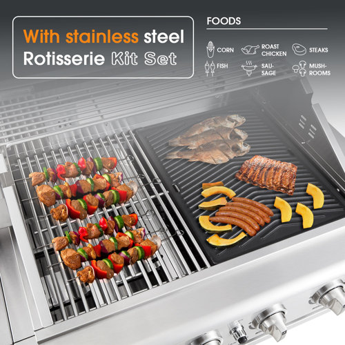 Kalamera 4 - Burner Built In 48000 BTU Gas Grill | Wayfair