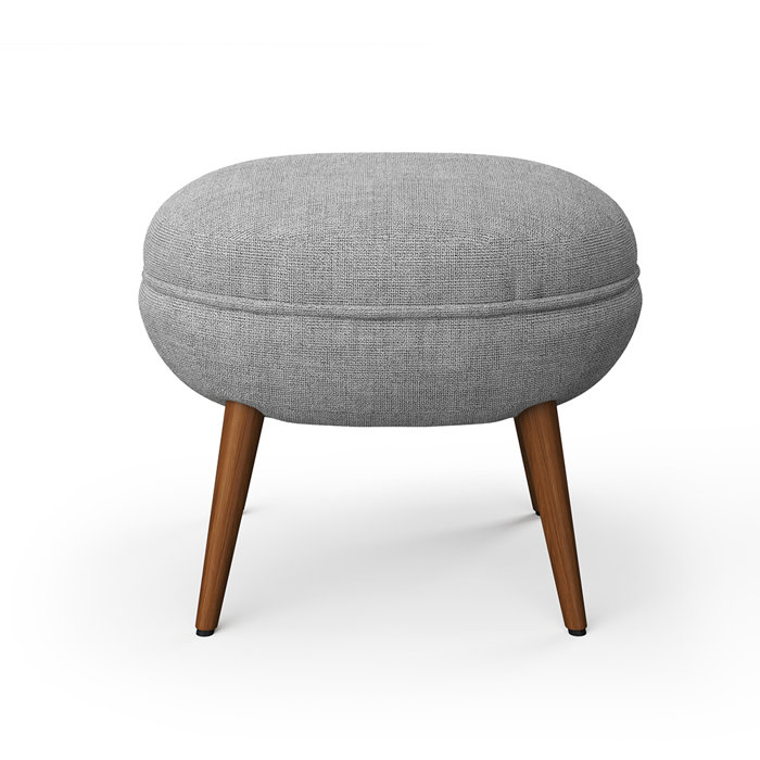 George Oliver Flemming 54cm Wide Oval Solid Colour Footstool Ottoman ...