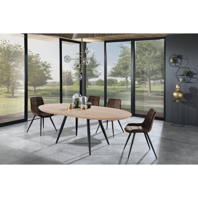 17 Stories Amalah Extendable Solid Oak Dining Table | Wayfair.co.uk