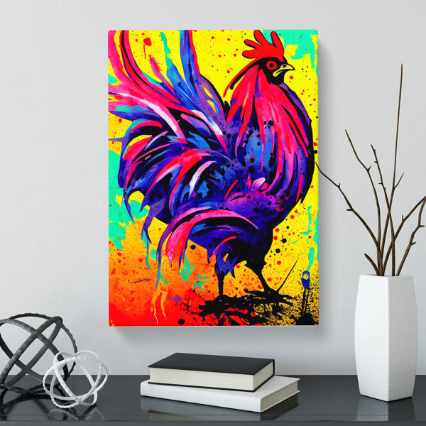 Brambly Cottage Lorton Rooster Paint Splatter Vol.2 - Wrapped Canvas ...