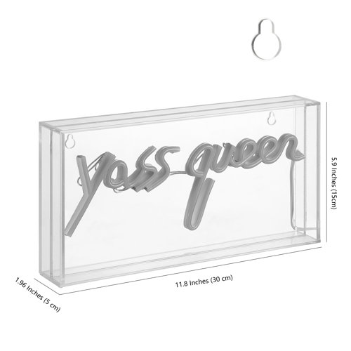 Trinx Yass Queen 5.9" LED Neon Sign & Reviews | Wayfair