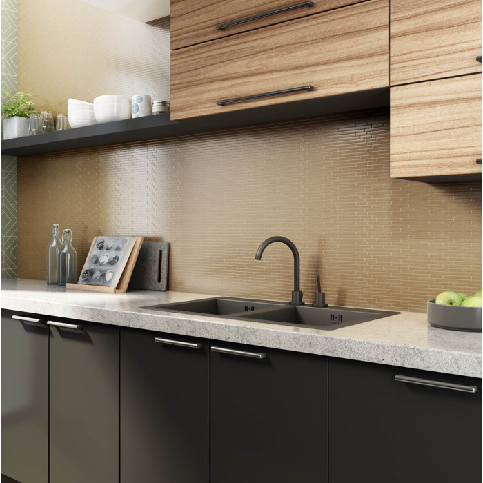 Speed tiles Linear 12" x 12" Metal Mosaic Tile & Reviews | Wayfair