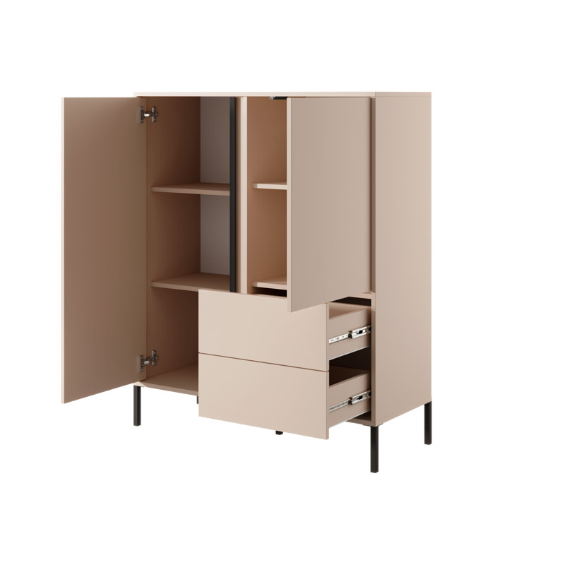 Ebern Designs Latwanda 104cm Wide 2 Drawer Highboard | Wayfair.co.uk