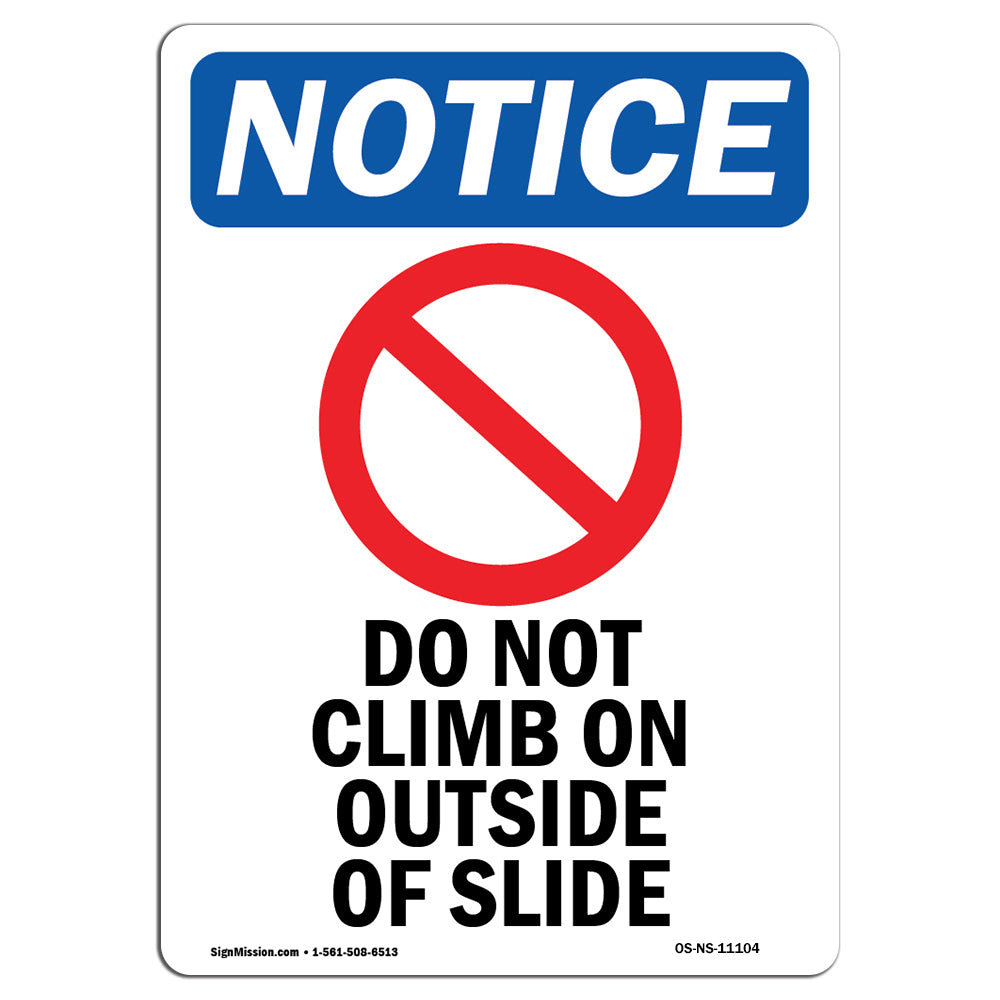 SignMission Do not Climb on Outside of Slide Sign | Wayfair