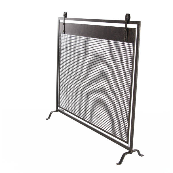 Charlton Home® Anja Single Panel Iron Fireplace Screen & Reviews | Wayfair