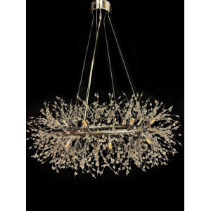 Mercer41 Jannuel 16 - Light Crystal Sputnik Wagon Wheel Chandelier ...