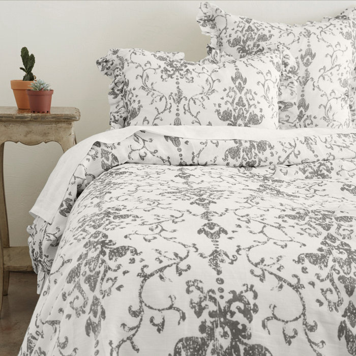Amity Home Riley Cotton Blend Percale Duvet Cover | Wayfair