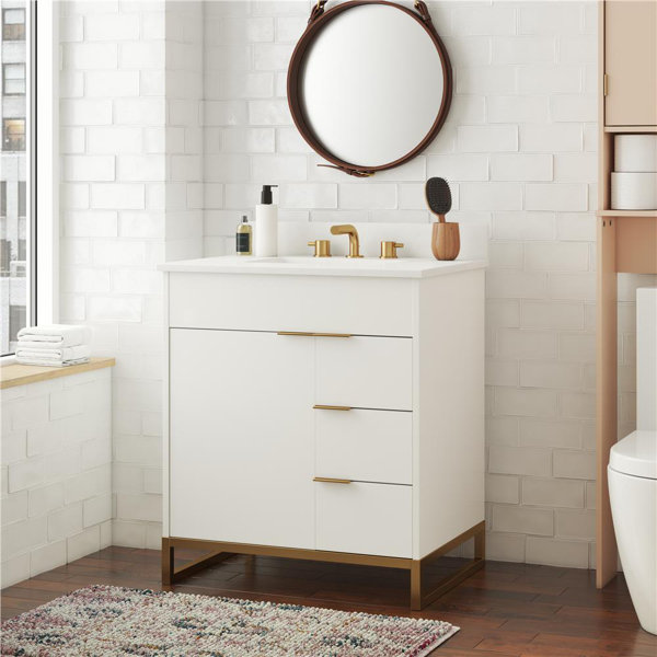 CosmoLiving by Cosmopolitan Leona 30” Bathroom Vanity | Wayfair