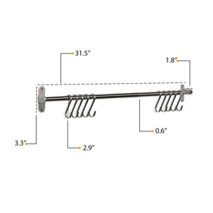 Prep & Savour Wall Mounted Pot Rack & Reviews | Wayfair