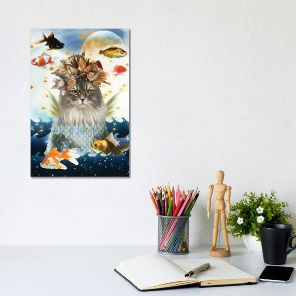 Maturi Siberian Cat Mermaid And Goldfish | Wayfair.co.uk
