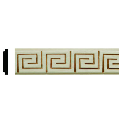 Ornamental Mouldings Hardwood Embossed Greek Key Trim Moulding 1.07" H ...