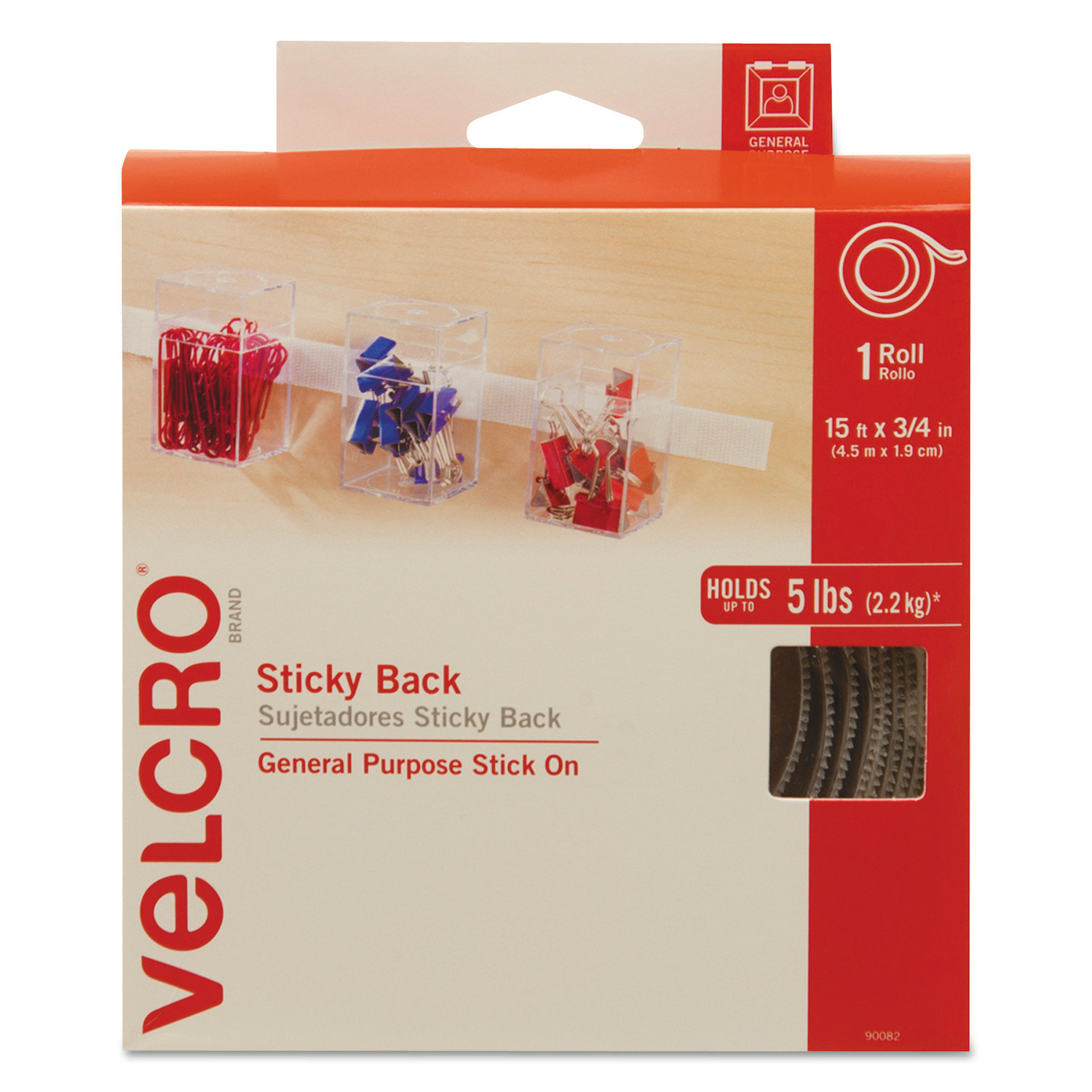 VELCRO USA, INC. Sticky-Back VELCRO® Brand Fastener Tape With Dispenser ...