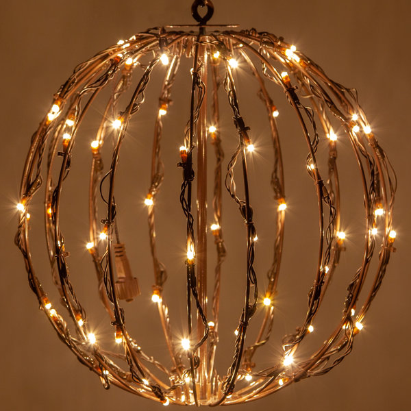 Wintergreen Lighting Fold-Flat LED Metal Light Sphere Decoration | Wayfair