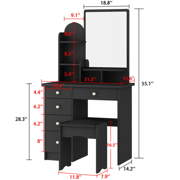Ebern Designs Clotene Vanity & Reviews | Wayfair