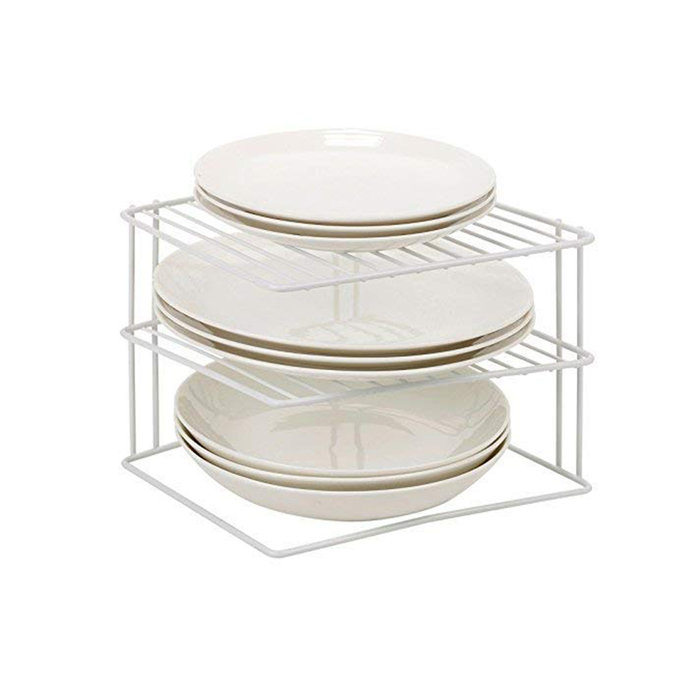 Belfry Kitchen Brookside 3 Tier Corner Cupboard Shelving Rack & Reviews ...