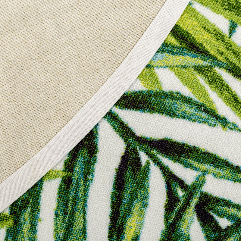 DECOMALL SUNSHINE Tropical Plants Outdoor Rugs Green | Wayfair