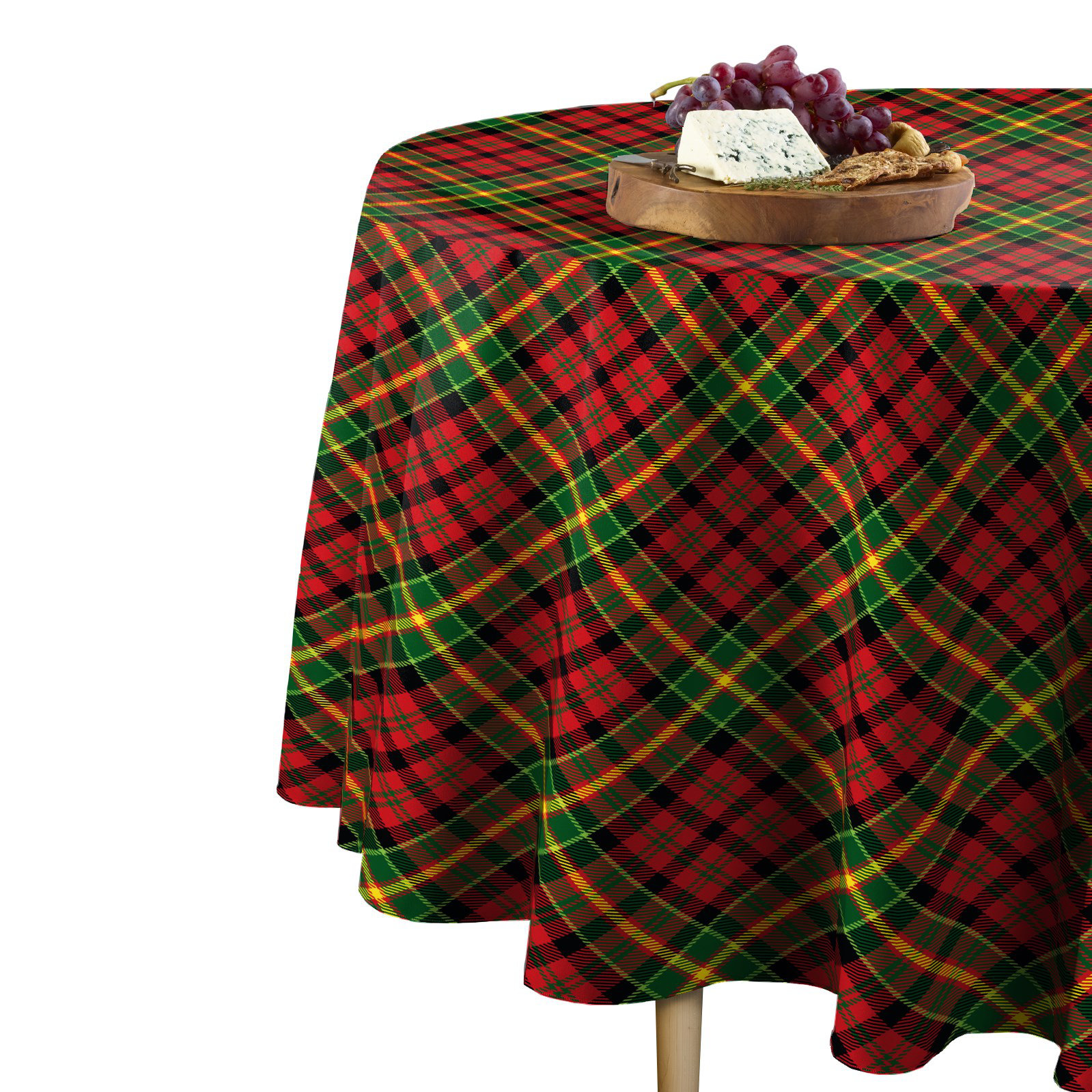East Urban Home Stofferahn Round Plaid Polyester Tablecloth & Reviews ...