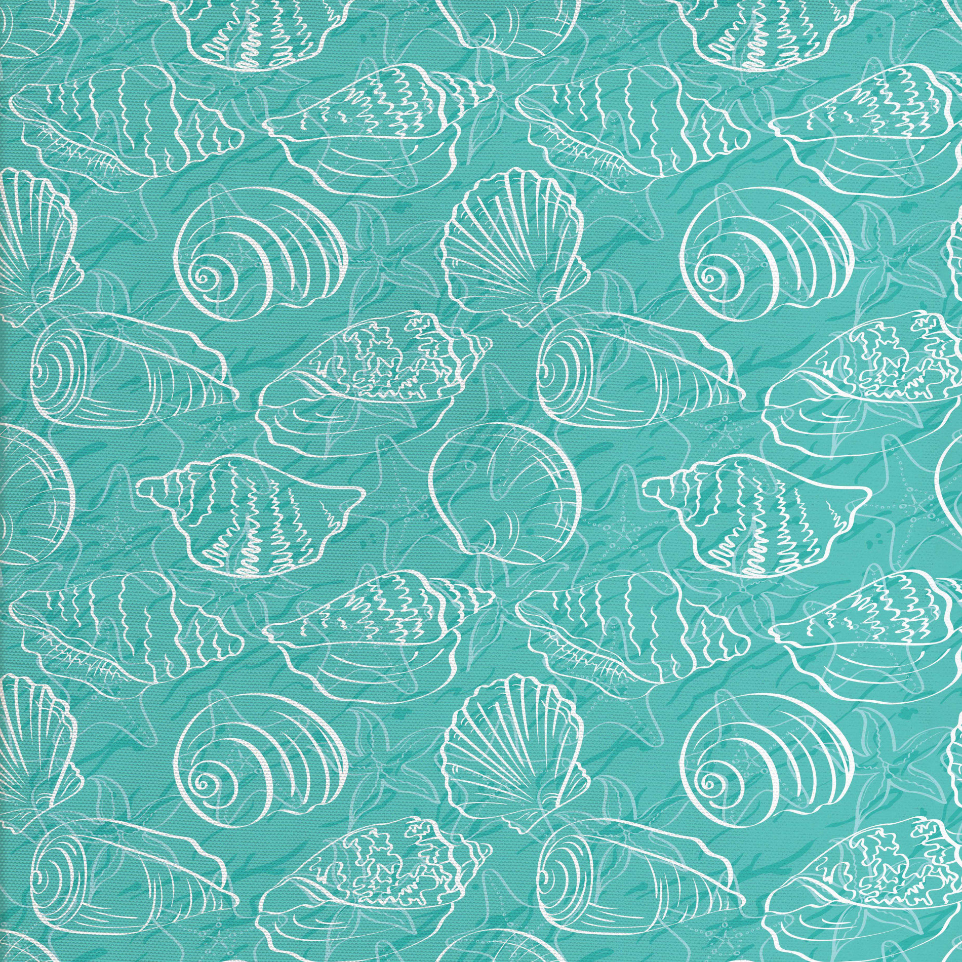 East Urban Home Sea Shells Fabric | Wayfair